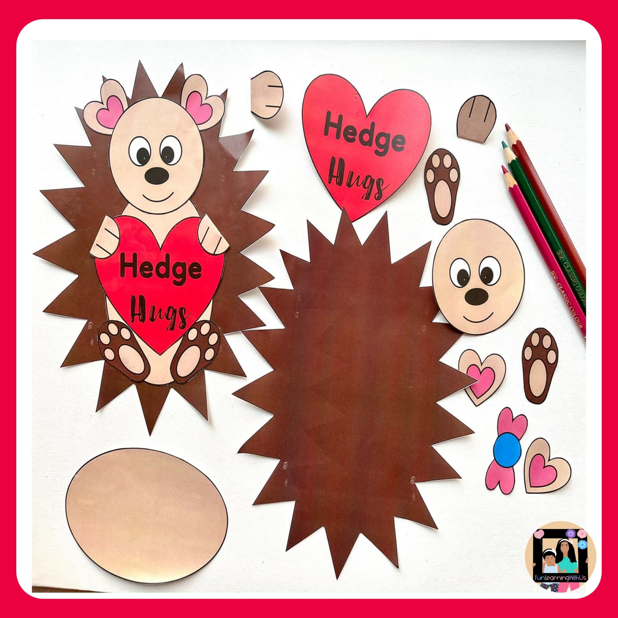 Valentine's Day Hedge Hugs Craft | Hedgehog Craft | Made By Teachers