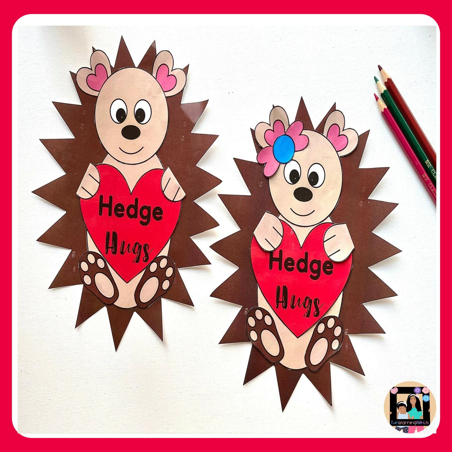Valentine's Day Hedge Hugs Craft | Hedgehog Craft | Made By Teachers