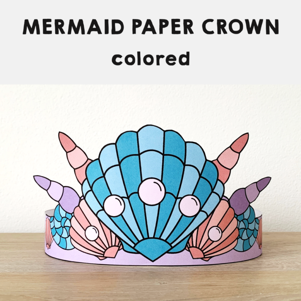 Mermaid Paper Crowns Headbands Coloring Craft | Made By Teachers
