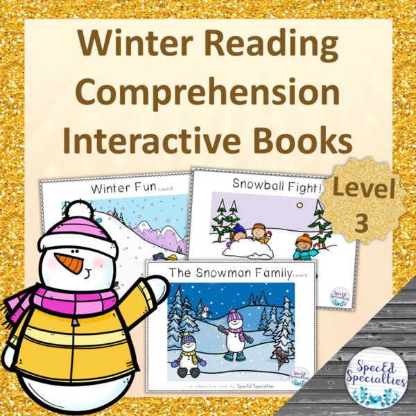 Winter Reading Comprehension adapted books - Level 3 - Made By Teachers