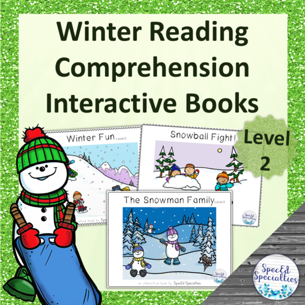 Winter Reading Comprehension adapted books - Level 2 - Made By Teachers