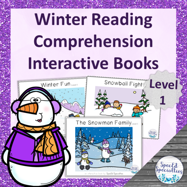 Winter Reading Comprehension adapted books - Level 1 - Made By Teachers