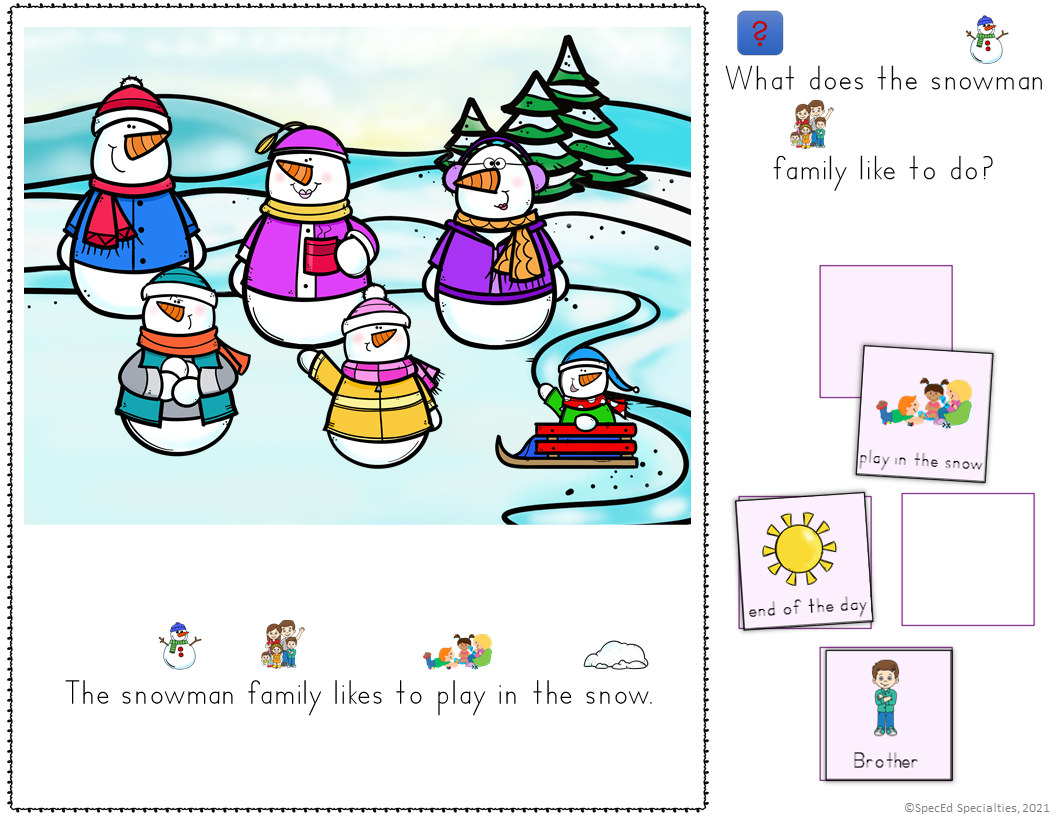 Winter Reading Comprehension Adapted Books BUNDLE | Made By Teachers