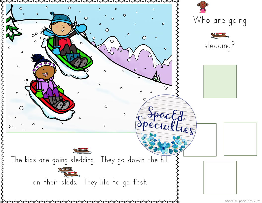 Winter Reading Comprehension Adapted Books BUNDLE | Made By Teachers