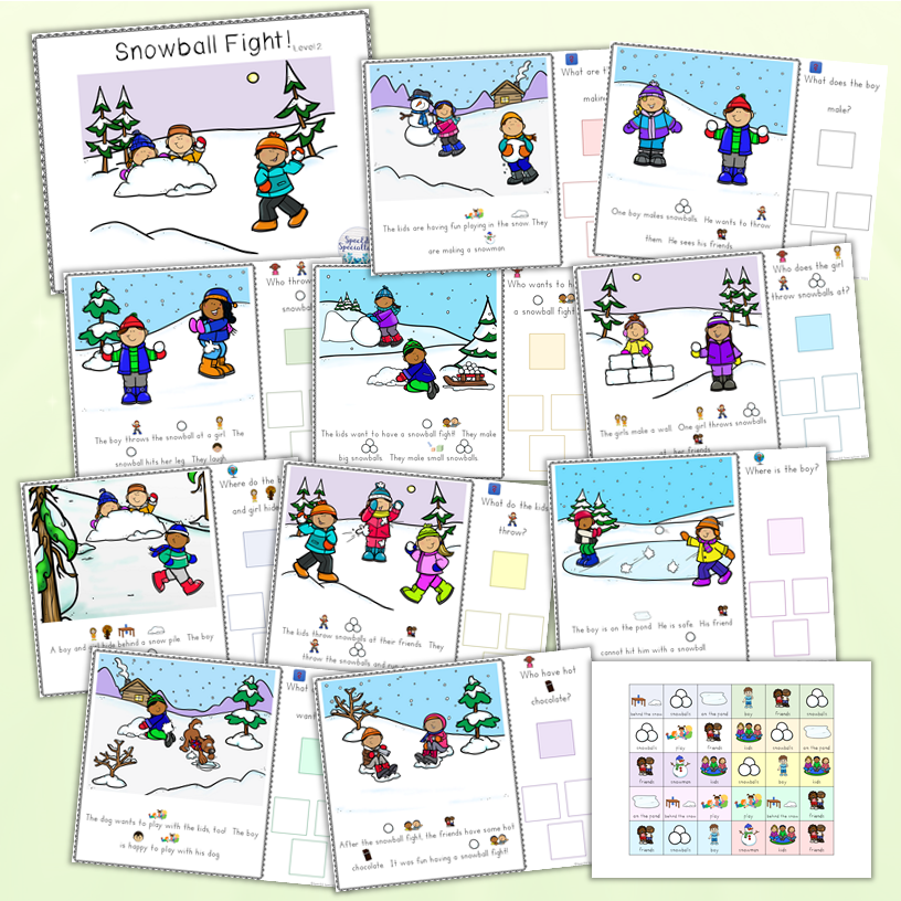 Winter Reading Comprehension Adapted Books BUNDLE | Made By Teachers