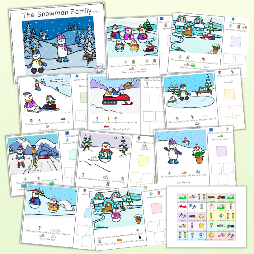 Winter Reading Comprehension Adapted Books BUNDLE | Made By Teachers