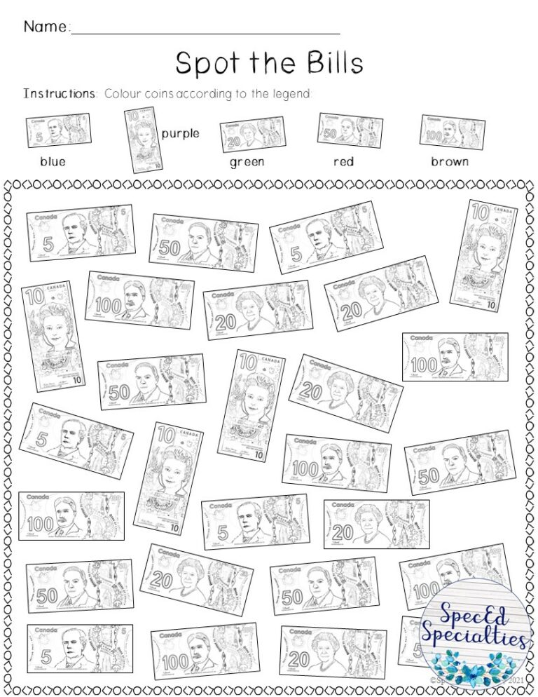 Identifying Canadian Money Worksheets | Made By Teachers