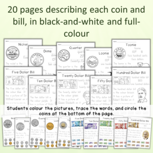 Identifying Canadian Money Worksheets - Made By Teachers