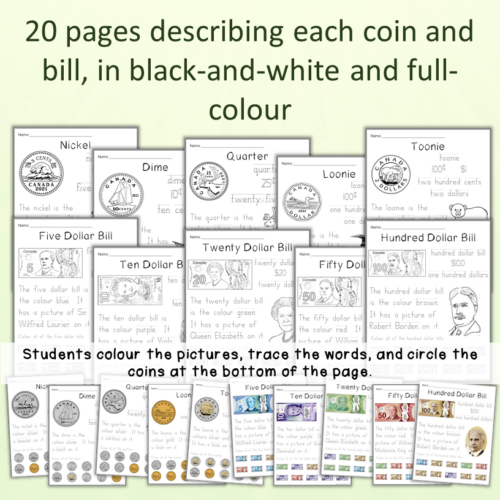Identifying Canadian Money Worksheets - Made By Teachers