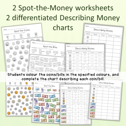 Identifying Canadian Money Worksheets | Made By Teachers