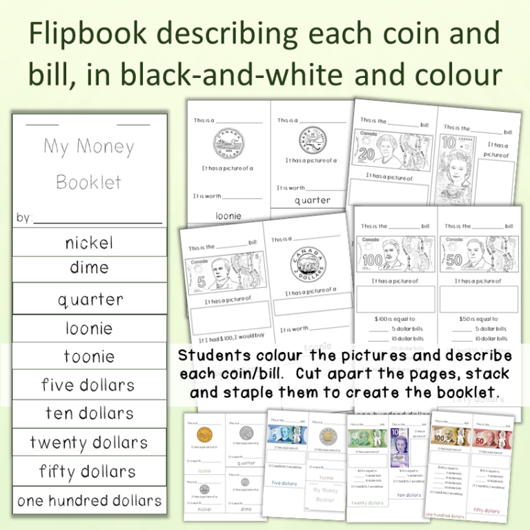 Identifying Canadian Money Worksheets - Made By Teachers