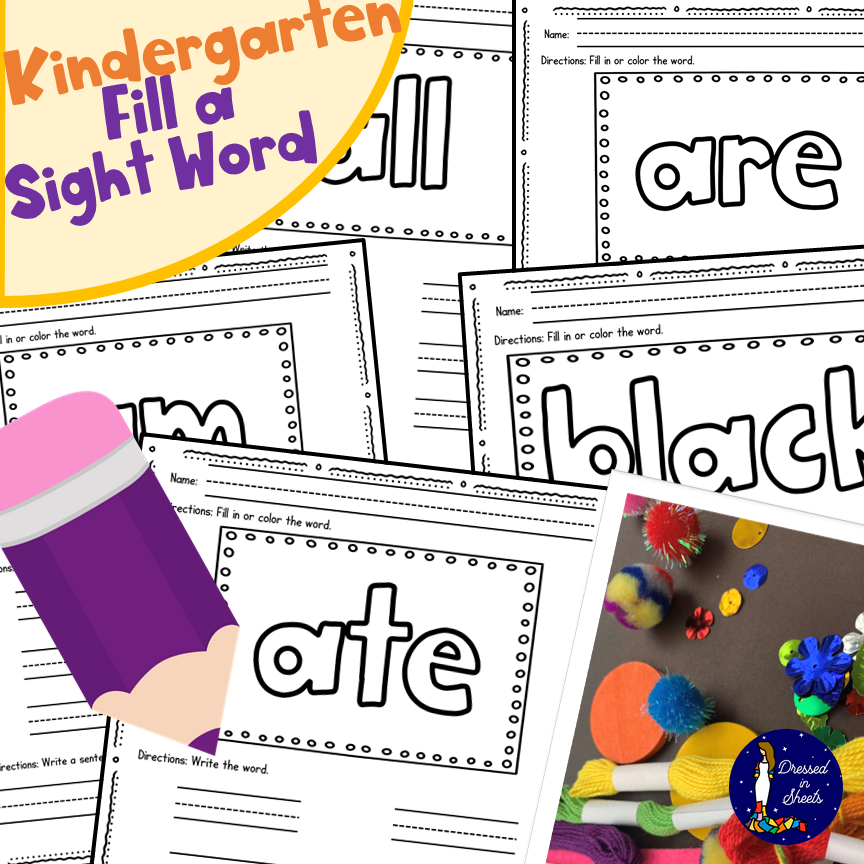 Kindergarten Dolch Words Practice BUNDLE - Made By Teachers