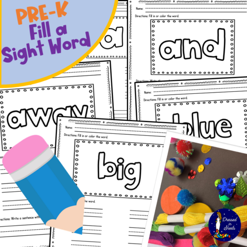 Pre-K Dolch Words Practice BUNDLE - Made By Teachers