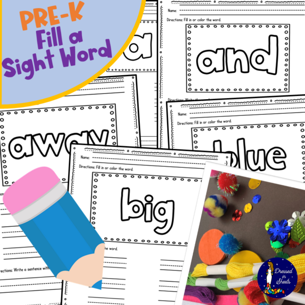 Pre-K Dolch Words Practice BUNDLE - Made By Teachers