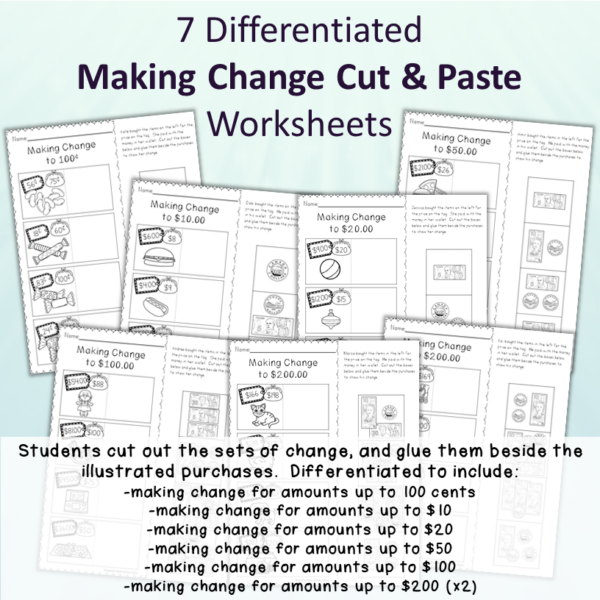 Making Change with Canadian Money Worksheets | Made By Teachers