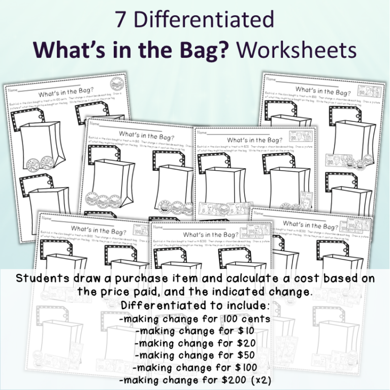 Making Change with Canadian Money Worksheets - Made By Teachers
