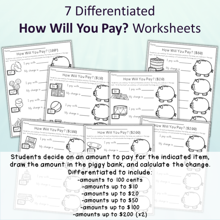 Making Change with Canadian Money Worksheets | Made By Teachers