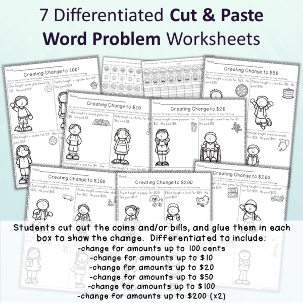 Making Change with Canadian Money Worksheets | Made By Teachers
