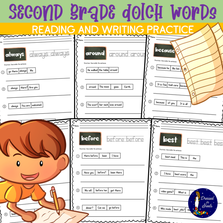 Second Grade Dolch Words Practice BUNDLE | Made By Teachers
