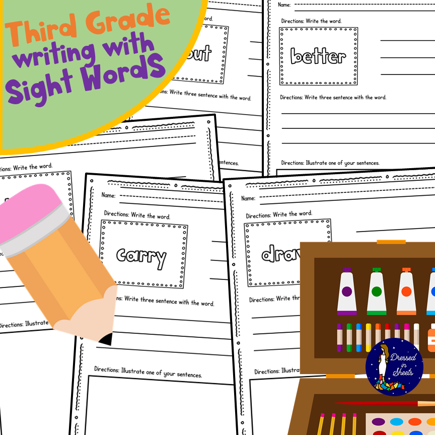 Third Grade Dolch Words Practice BUNDLE - Made By Teachers