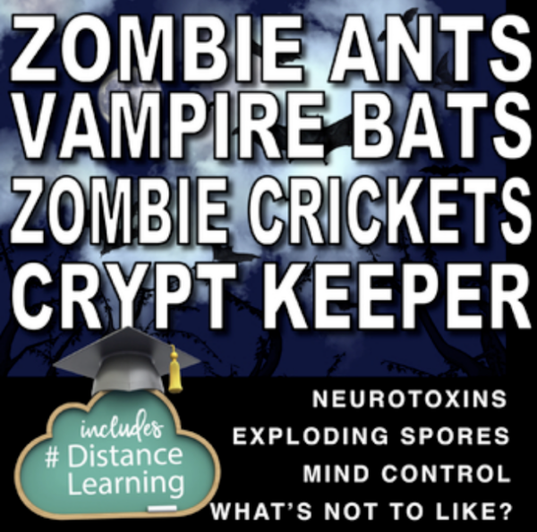 Zombie and Vampire Sub Plan Science Reading Bundle | Made By Teachers