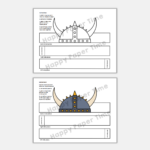 Viking Helmet Paper Crown Printable Coloring Craft | Made By Teachers