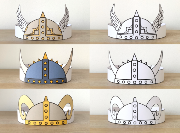 Viking Helmets Paper Crowns Printable Craft | Made By Teachers