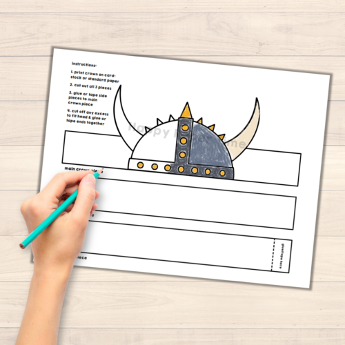 Viking Helmets Paper Crowns Printable Craft - Made By Teachers