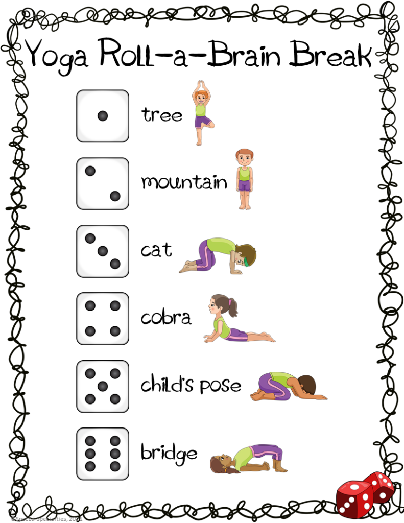Yoga Roll-a-Brain Break for Self-Regulation - Made By Teachers
