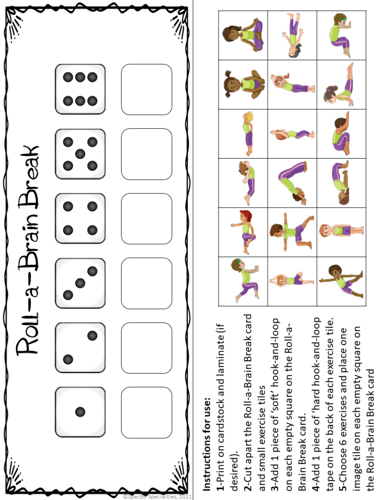 Yoga Roll-a-Brain Break for Self-Regulation - Made By Teachers