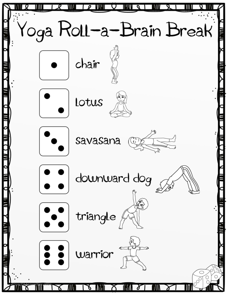 Yoga Roll-a-Brain Break for Self-Regulation - Made By Teachers