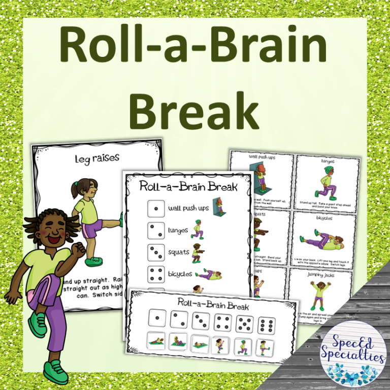Roll-a-Brain Break Self-Regulation & Gross Motor | Made By Teachers