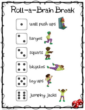 Roll-a-Brain Break Self-Regulation & Gross Motor | Made By Teachers