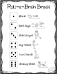 Roll-a-Brain Break Self-Regulation & Gross Motor | Made By Teachers