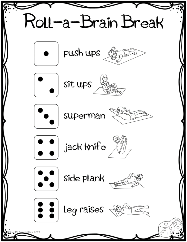 Roll-a-Brain Break Self-Regulation BUNDLE - Made By Teachers