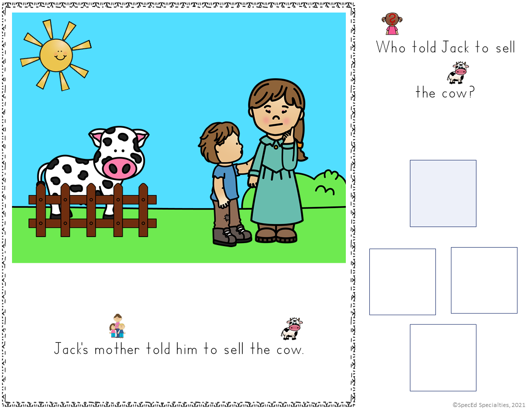 Fairy Tales SET 1 Reading Comprehension Level 1 | Made By Teachers