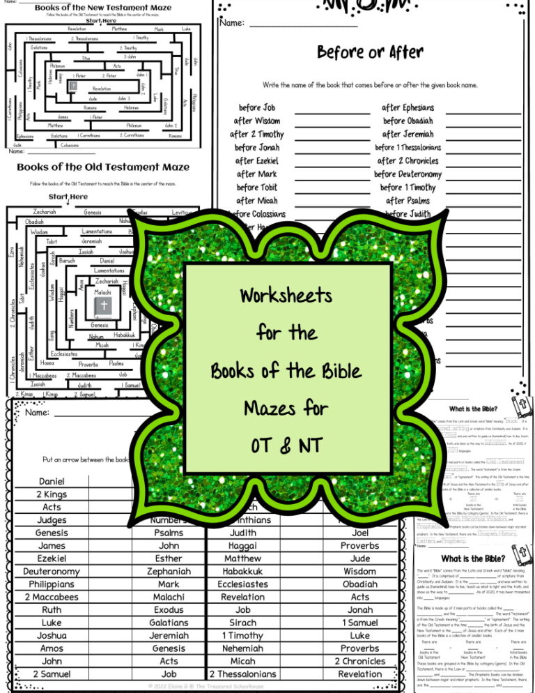 Books of the Bible Activity Pack 3 - Catholic - Made By Teachers