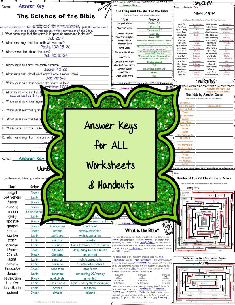 Books of the Bible Activity Pack 3 - Catholic - Made By Teachers