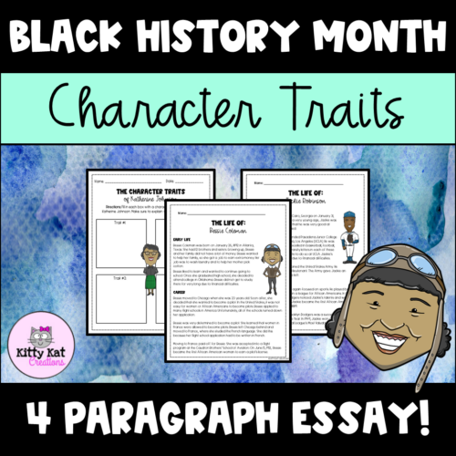 Black History Month Character Trait Essay Activity | Made By Teachers