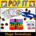 Pop it Shapes| Shapes Formation Task Cards - Made By Teachers