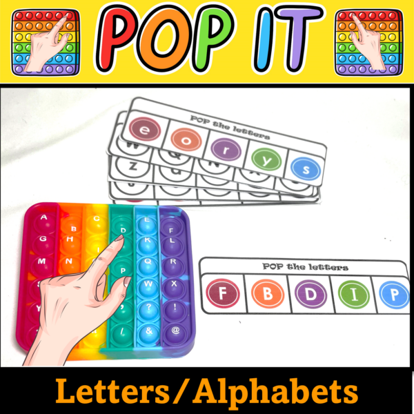 Pop it Activities | Alphabet Letter Task Cards - Made By Teachers