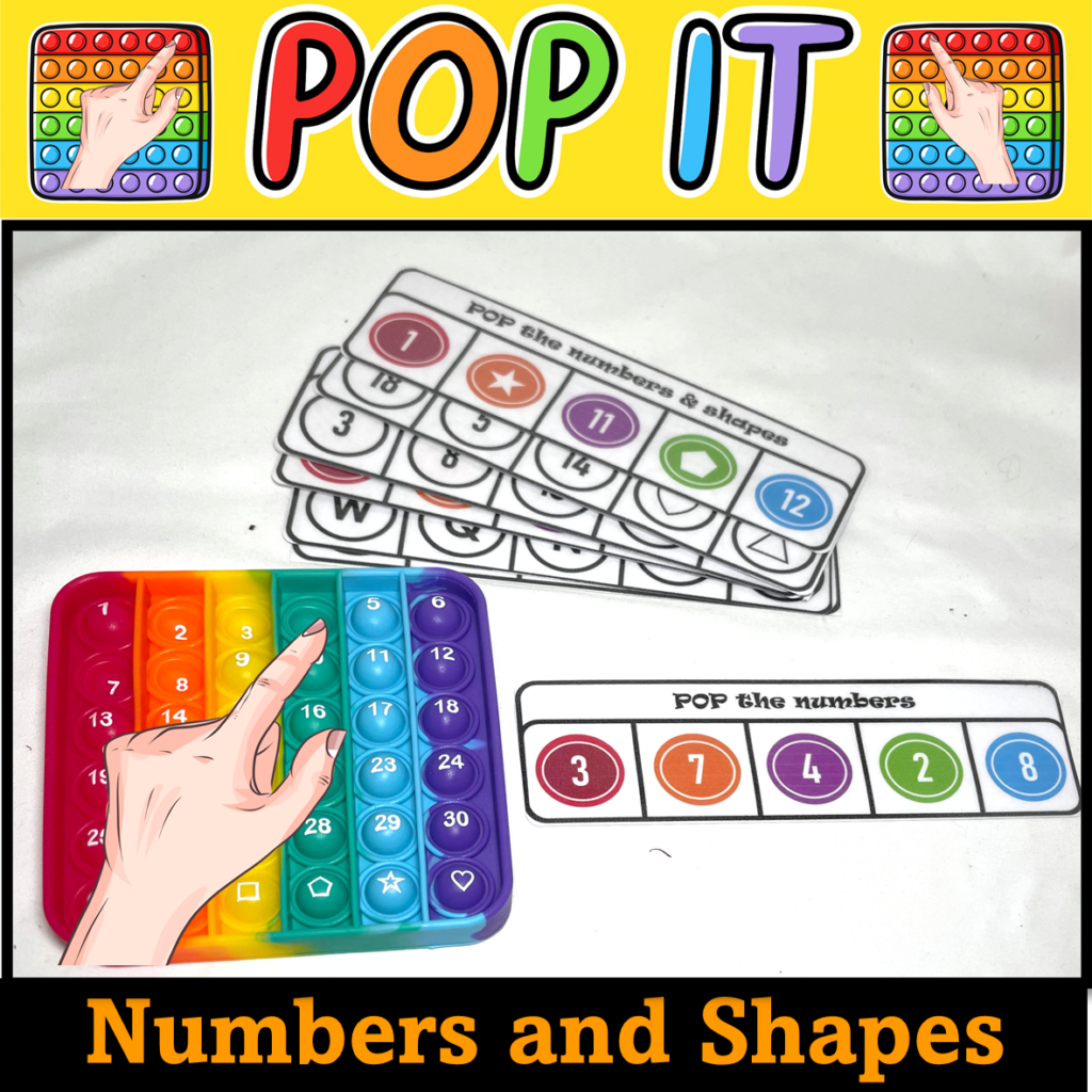 Pop it Math | Number & Shape Task Cards - Made By Teachers