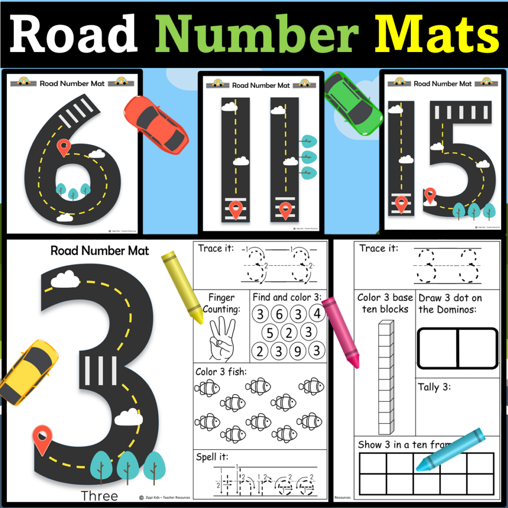 Road Number Mats 0 - 20, Road Number Tracing | Made By Teachers
