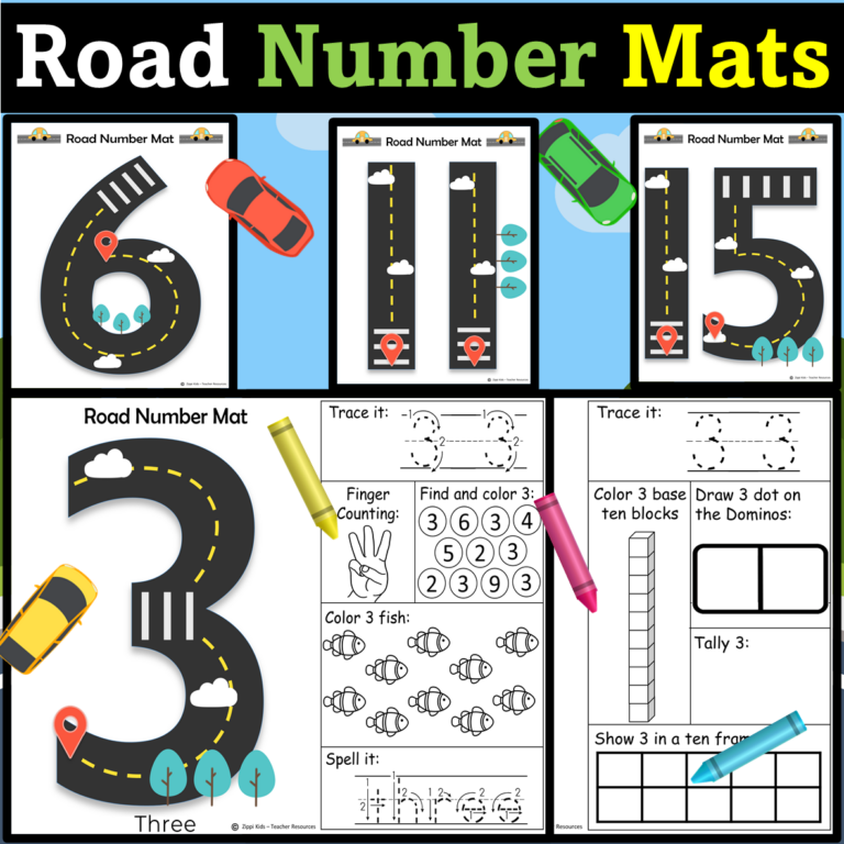 Road Number Mats 0 - 20, Road Number Tracing | Made By Teachers