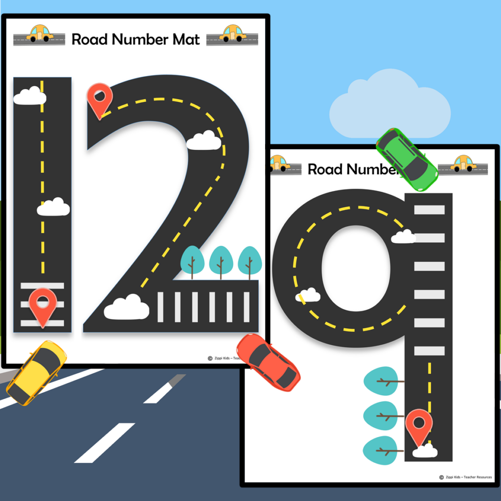 Road Number Mats 0 - 20, Road Number Tracing | Made By Teachers