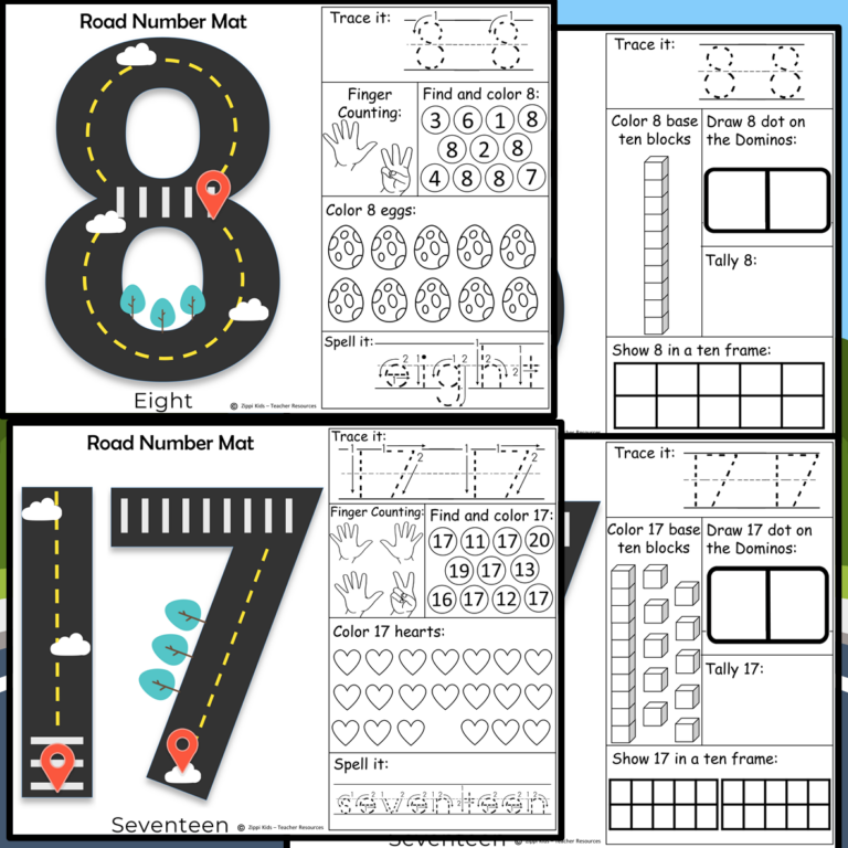 Road Number Mats 0 - 20, Road Number Tracing | Made By Teachers