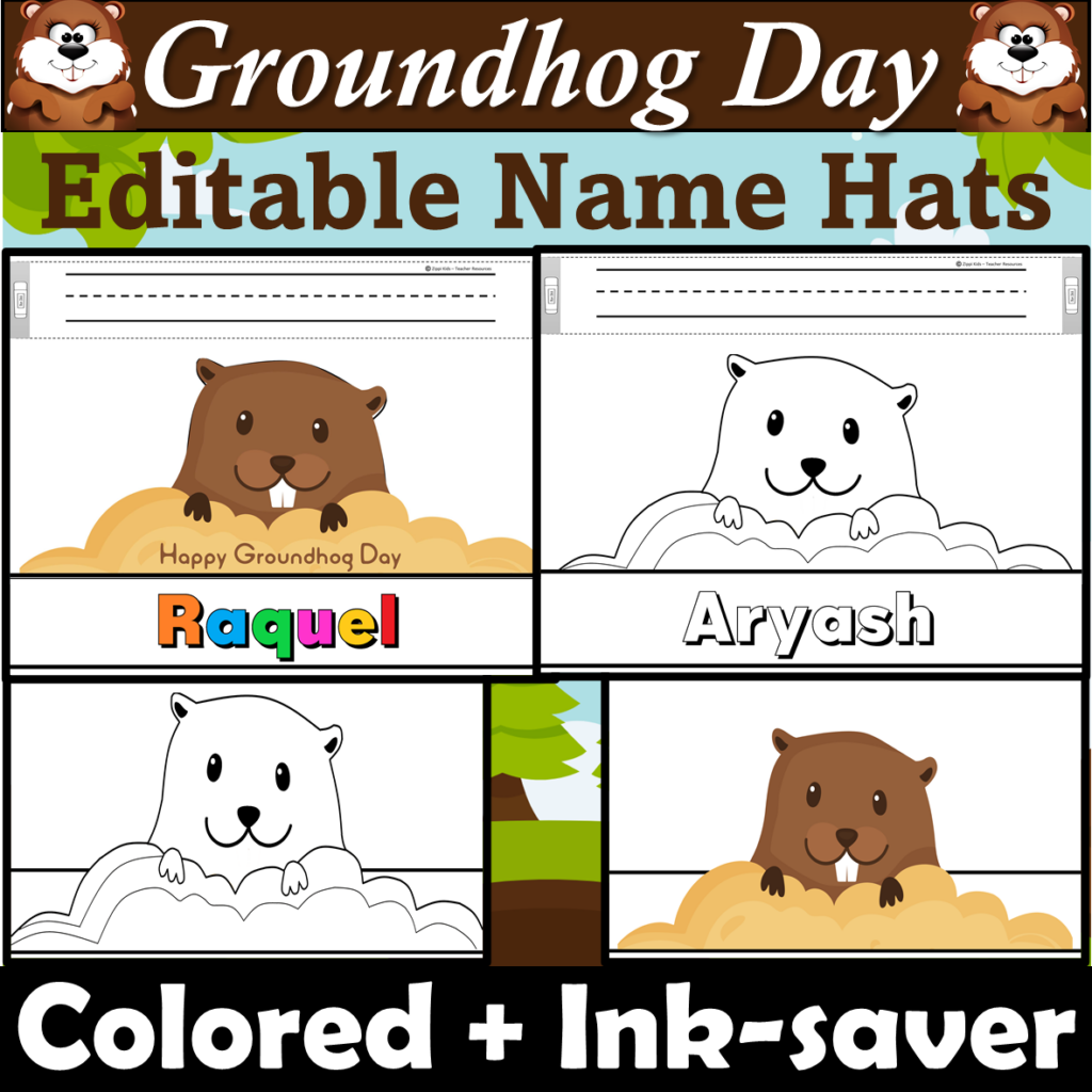 Groundhog Day Hats Craft, Groundhog Day Activities - Made By Teachers