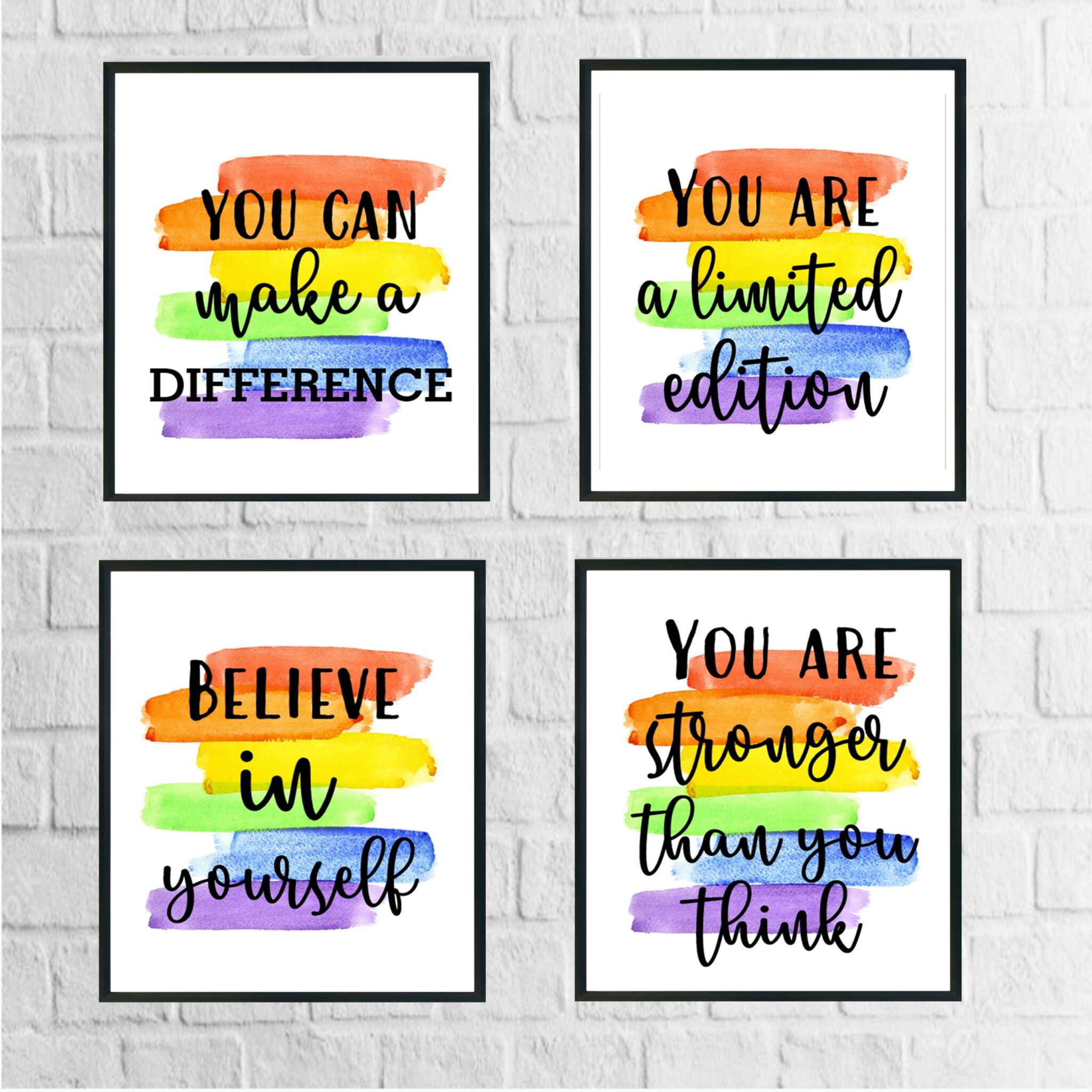 Motivational Quotes & Posters - Rainbow Themed | Made By Teachers