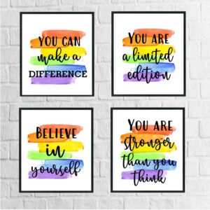 Motivational Quotes & Posters - Rainbow Themed | Made By Teachers