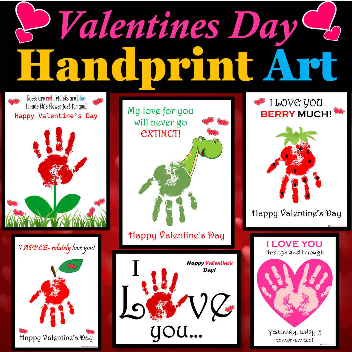 Valentines Day Handprint Art Keepsake Art Made By Teachers